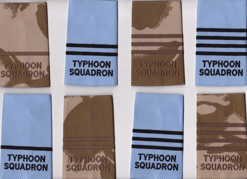 Doubly-curious RAF Officer rankslides- 'Typhoon Squadron' - Uniform and ...