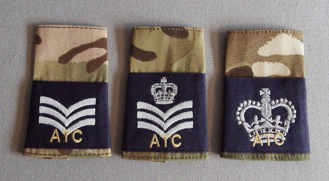 RAFVR new embroidered green rank slides - Uniform and Drill - Air Cadet ...