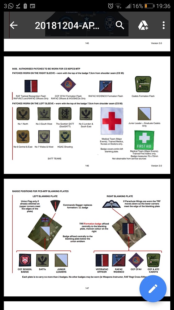 GMW RAFAC badge - Uniform and Drill - Air Cadet Central
