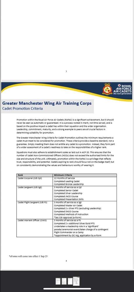 New Cadet Promotion Criteria - GMW - Adult Staff - Air Cadet Central
